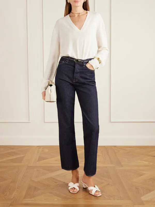 ROGER VIVIER Buckled Patent Leather Mules - Neutrals