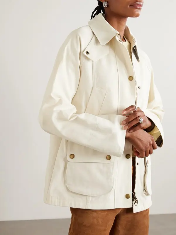 Barbour Modern Beadnell Waxed-cotton Jacket - Neutrals