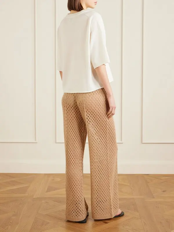 ALLUDE Cashmere Sweater With Draped Sleeves