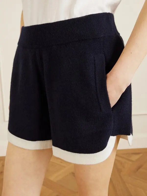 ALLUDE Cashmere Relaxed Fit High-waisted Shorts