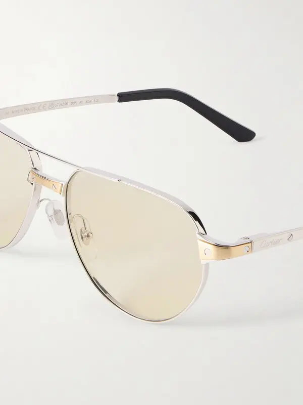 Cartier Santos De Aviator-style Sunglasses