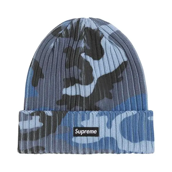 Supreme Overdyed Camo Beanie - Blue