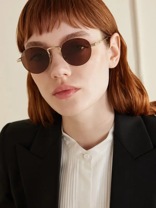 Celine Oro Round-frame Sunglasses - Gold