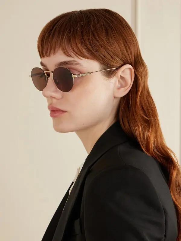 Celine Oro Round-frame Sunglasses - Gold