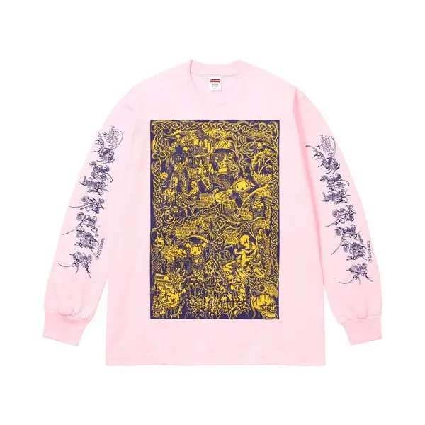 Supreme Wombat Long-sleeve Tee - Pink