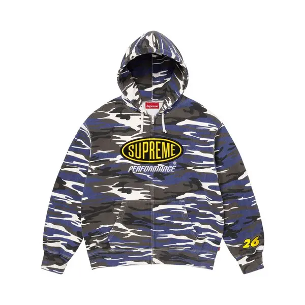 Supreme Performance Zip Up Hooded Sweatshirt - Blue