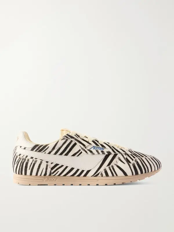 AUTRY Windspin Zebra-print Calf Hair Sneakers - Animal Print