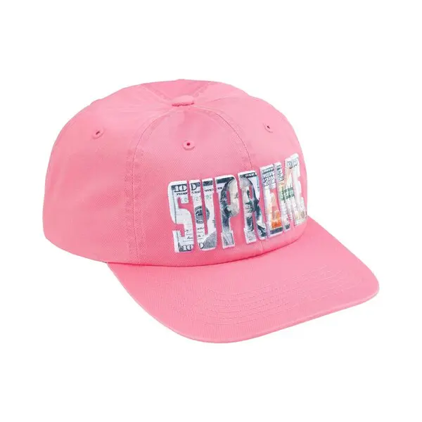 Supreme Embroidered 6-panel Cap - Pink