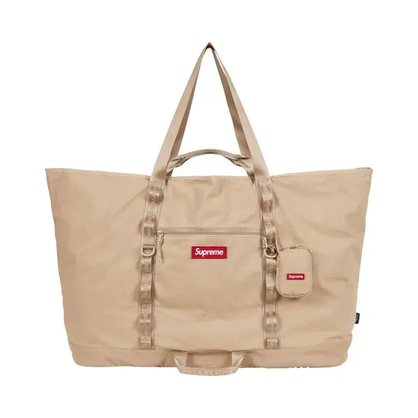 Supreme X-large Tote Bag With Utility Pouch - Tan