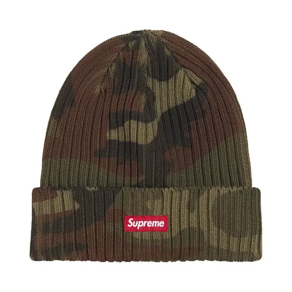 Supreme Overdyed Woodland Camo Beanie - Brown