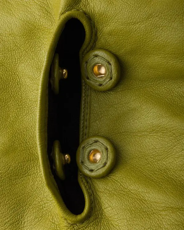 Prada Leather Long Gloves - Green