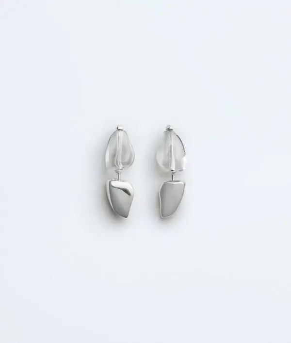 Bottega Veneta Prisma Stud Earrings - Steel