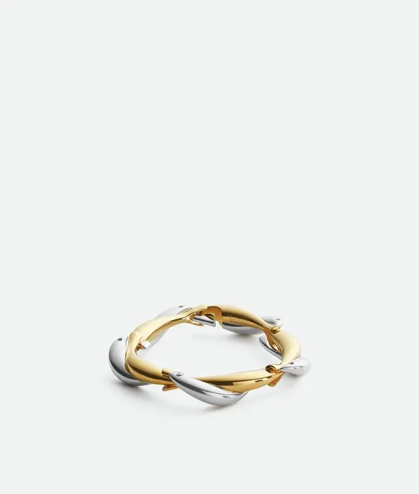 Bottega Veneta Sardine Bracelet - Silver/yellow Gold