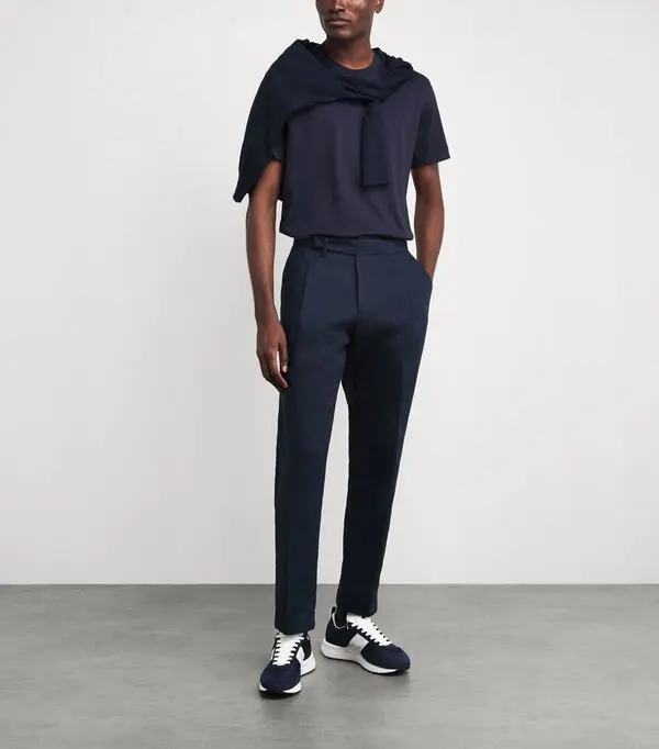 Sunspel Cotton-silk-cashmere T-shirt
