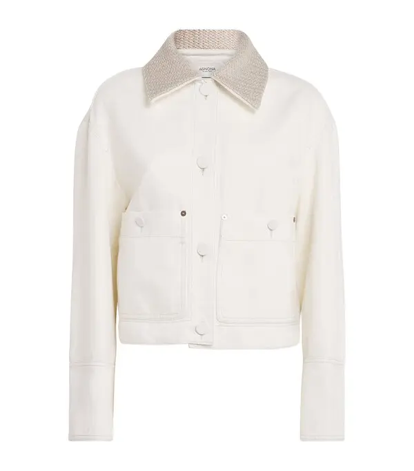 Agnona Cotton-linen Denim Jacket
