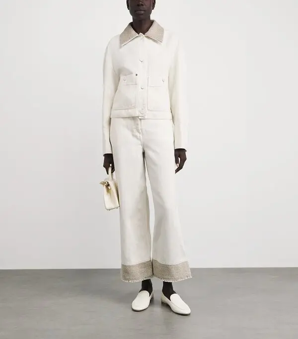 Agnona Cotton-linen Denim Jacket