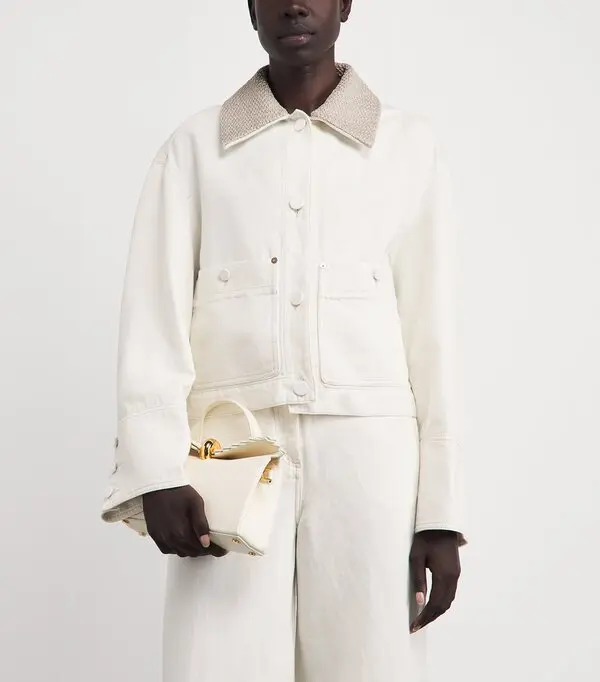 Agnona Cotton-linen Denim Jacket