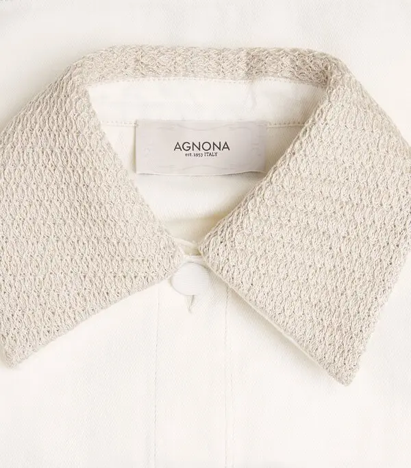 Agnona Cotton-linen Denim Jacket