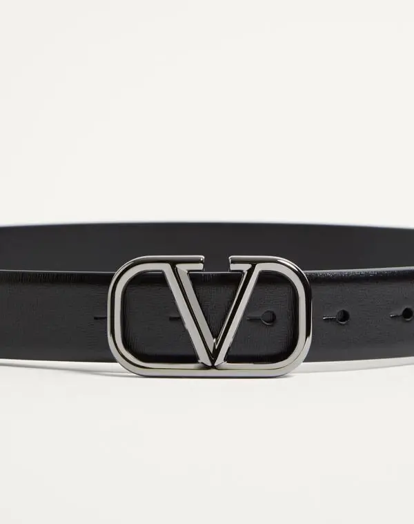 Valentino Garavani Vlogo Signature Calfskin Belt