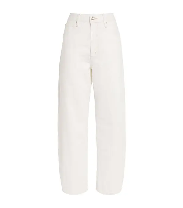 FRAME Bow Barrel Leg Jeans - Ivory