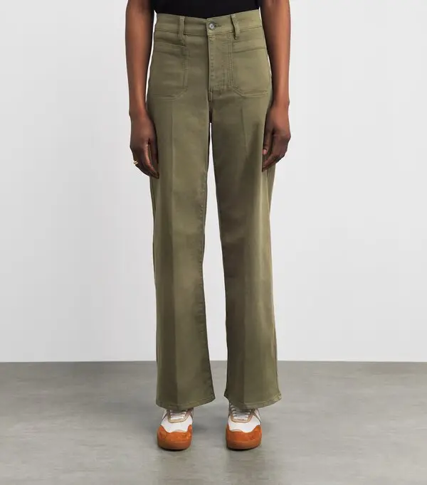 FRAME Le Slim Palazzo Bootcut Jeans - Green
