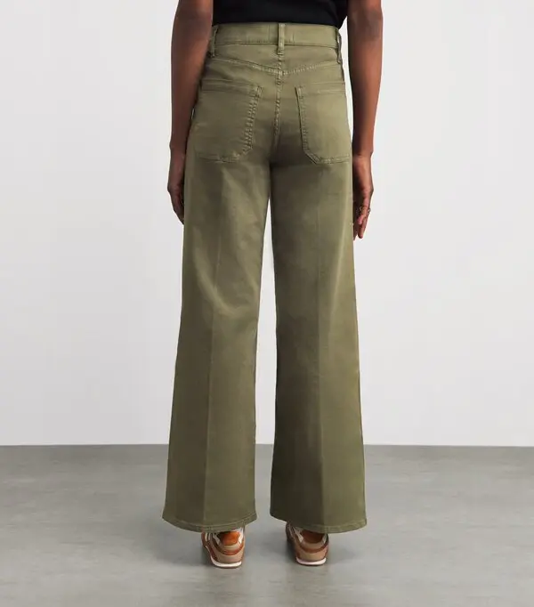 FRAME Le Slim Palazzo Bootcut Jeans - Green