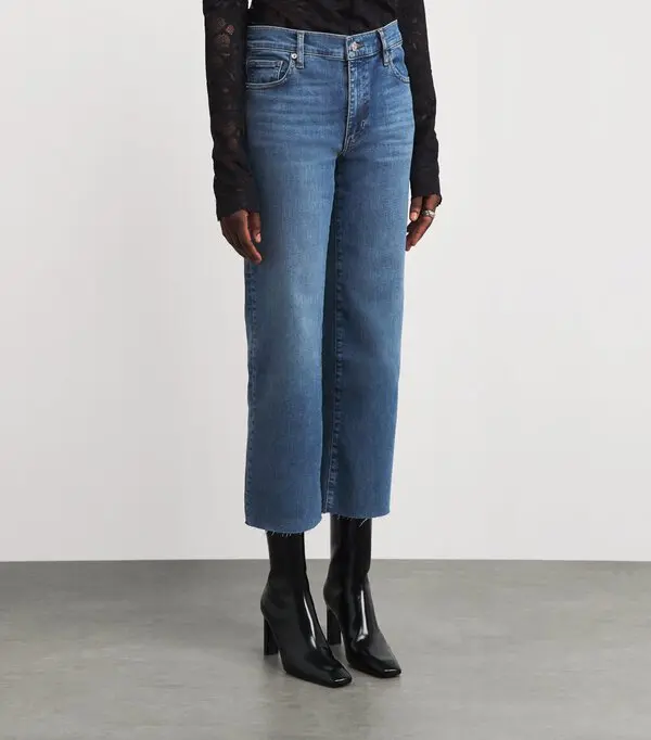 FRAME The Mellow Slim Wide-leg Jeans - Blue