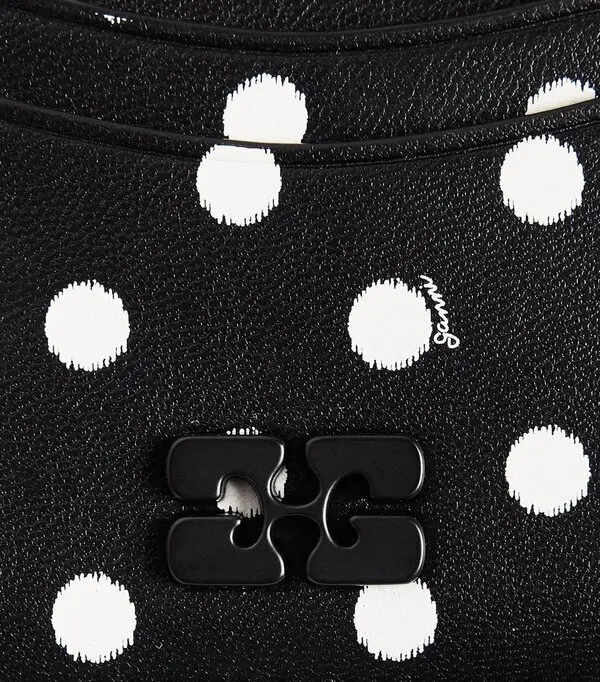 GANNI Polka-dot Card Holder - Black