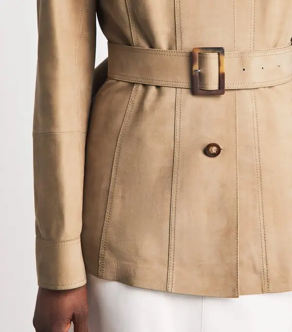 Lafayette 148 New York Suede Belted Jacket