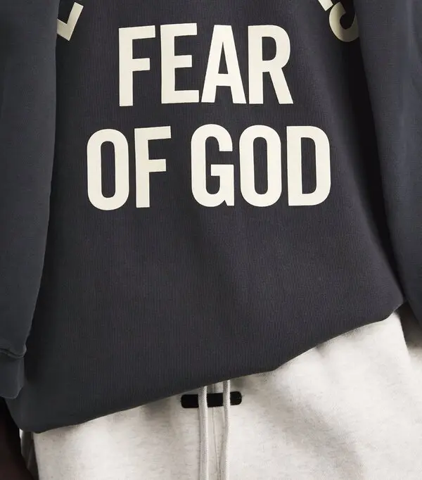 Fear Of God Oversized Logo Campus T-shirt - Black