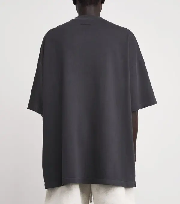 Fear Of God Oversized Logo Campus T-shirt - Black