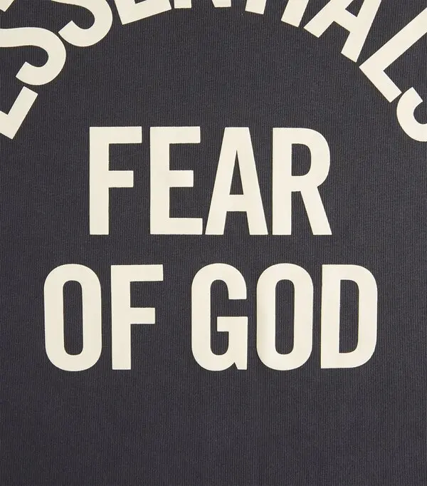 Fear Of God Oversized Logo Campus T-shirt - Black