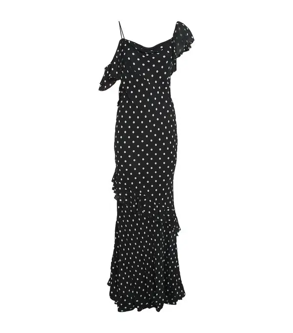 SELF-PORTRAIT Polka-dot Maxi Dress