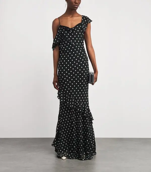 SELF-PORTRAIT Polka-dot Maxi Dress