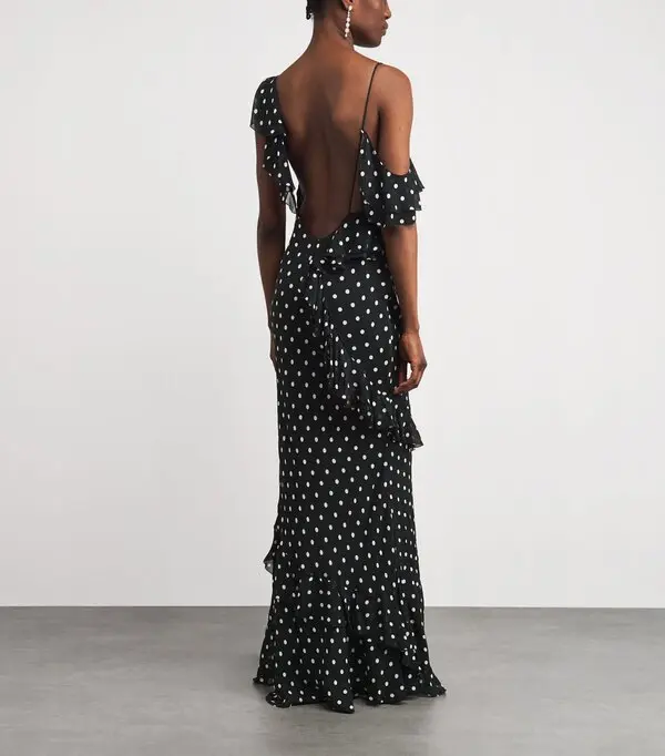 SELF-PORTRAIT Polka-dot Maxi Dress