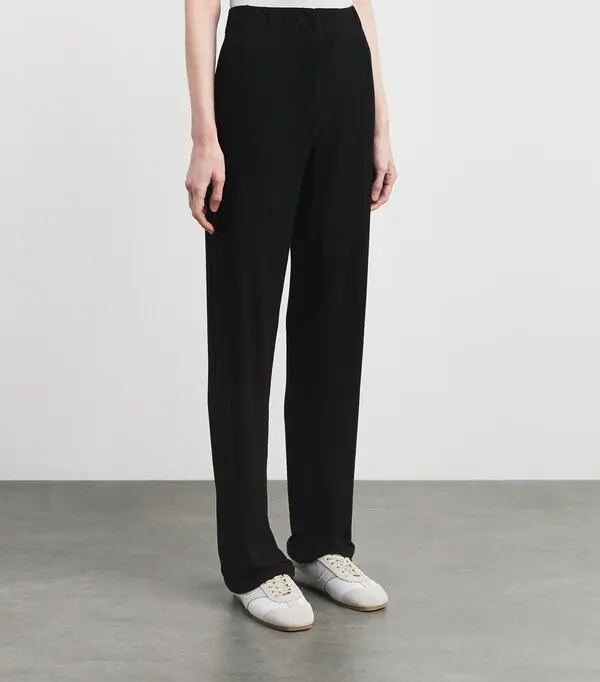 Eterne Cotton-modal Blend Jersey Sweatpants - Black