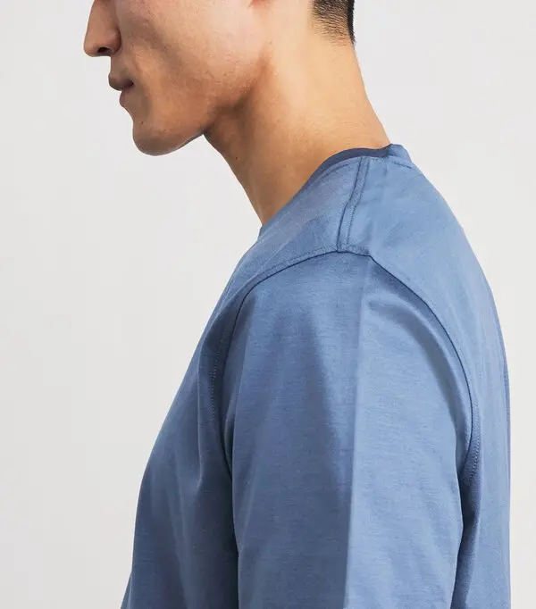 Corneliani Cotton Crew-neck T-shirt - Navy
