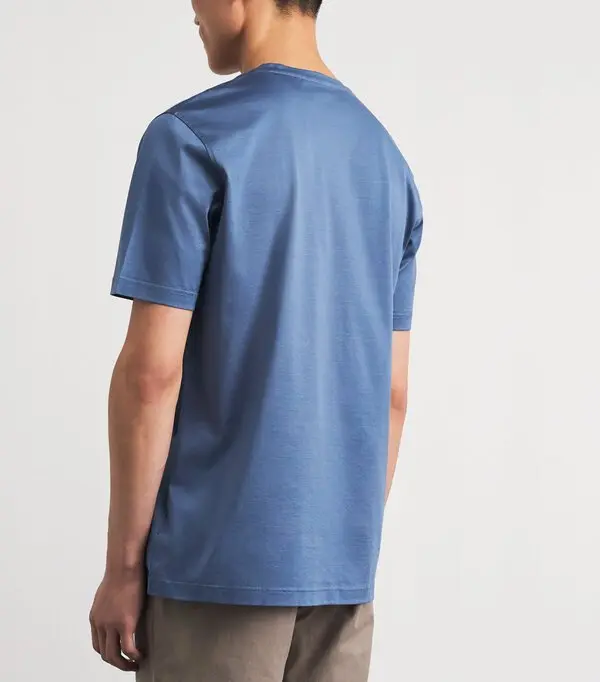Corneliani Cotton Crew-neck T-shirt - Navy