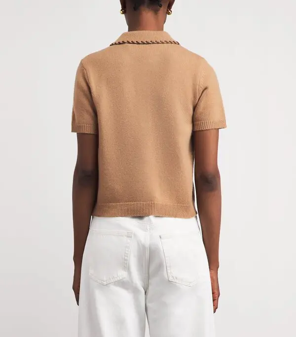 FRAME Wool-cashmere Polo Sweater - Brown