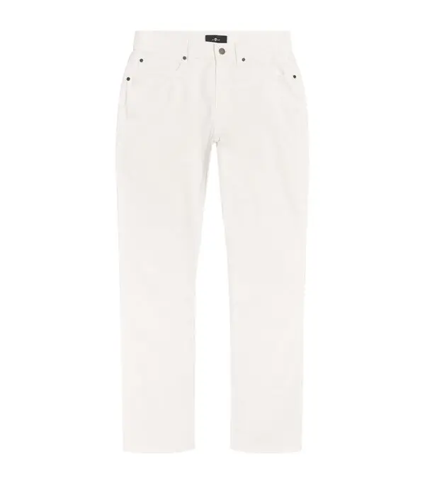 7 For All Mankind Luxe Performance Straight Chinos - White