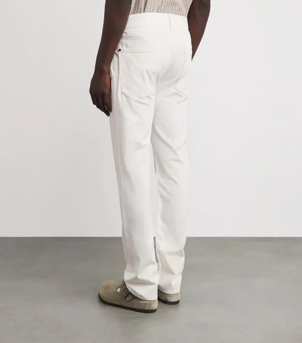 7 For All Mankind Luxe Performance Straight Chinos - White