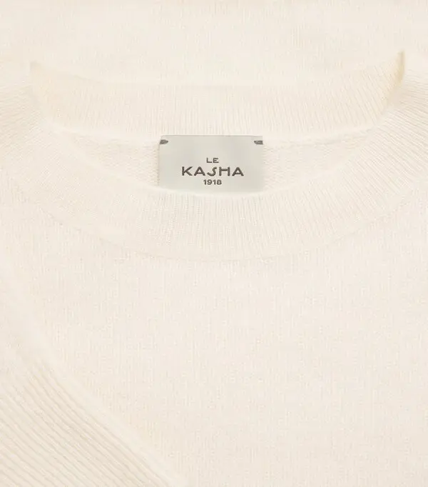 Le Kasha Organic Cashmere Modenab Sweater - White