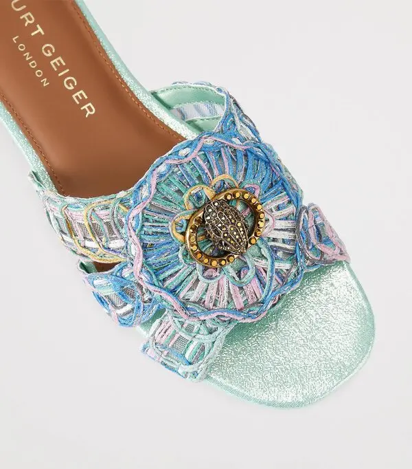 Kurt Geiger Woven Chelsea Flat Sandals - Blue