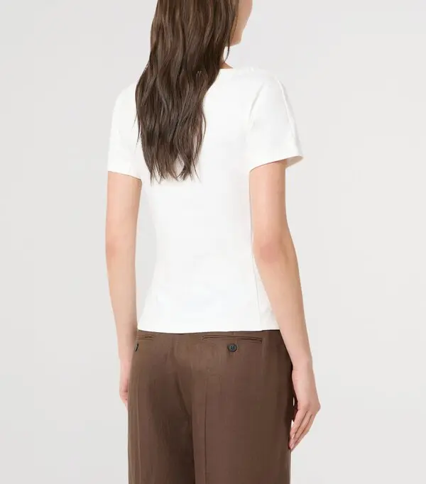 Max Mara Cotton Fitted T-shirt - White