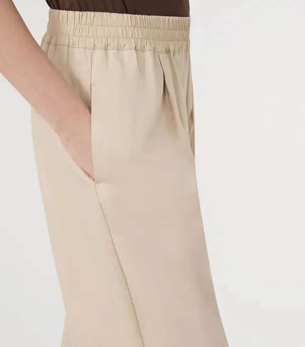 Max Mara Cotton Cropped Wide-leg Trousers