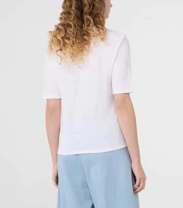 Max Mara Linen-blend V-neck T-shirt