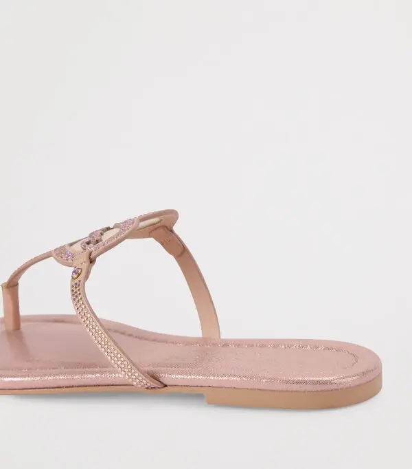 Kurt Geiger Leather T-bar Sandals - Nude