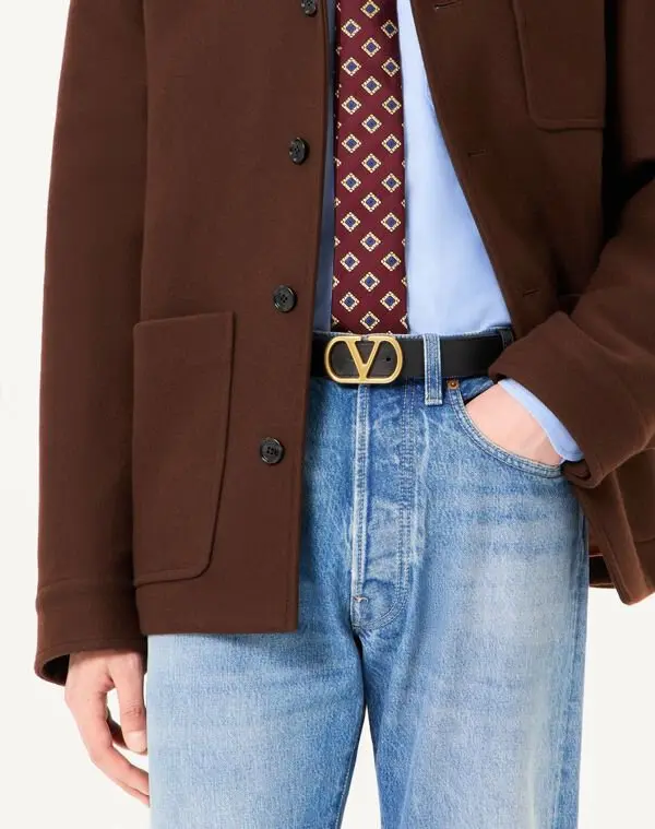Valentino Garavani Vlogo Signature Belt - Black