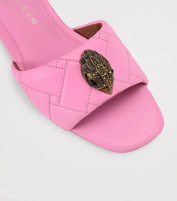 Kurt Geiger Leather Quilted Kensington Sandals - Pink