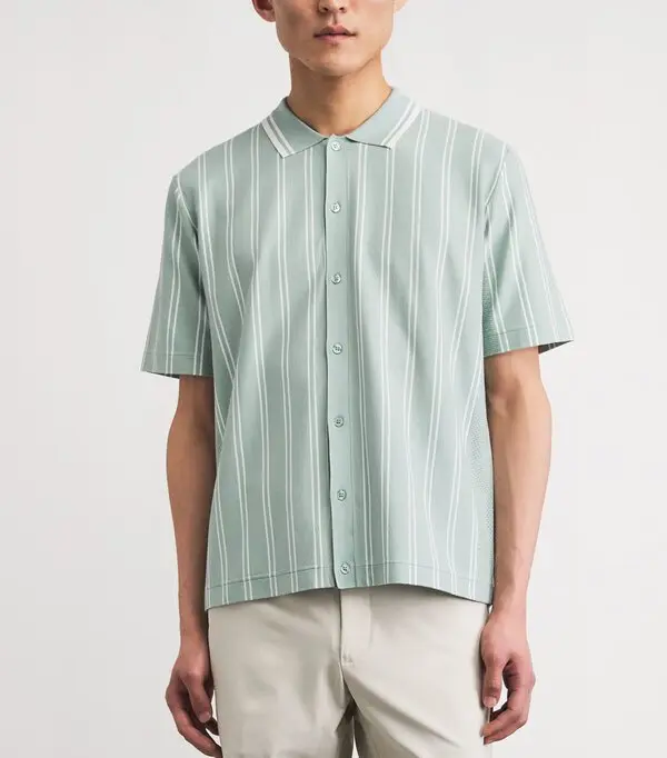 J. Lindeberg Stripe Rue Short-sleeve Shirt